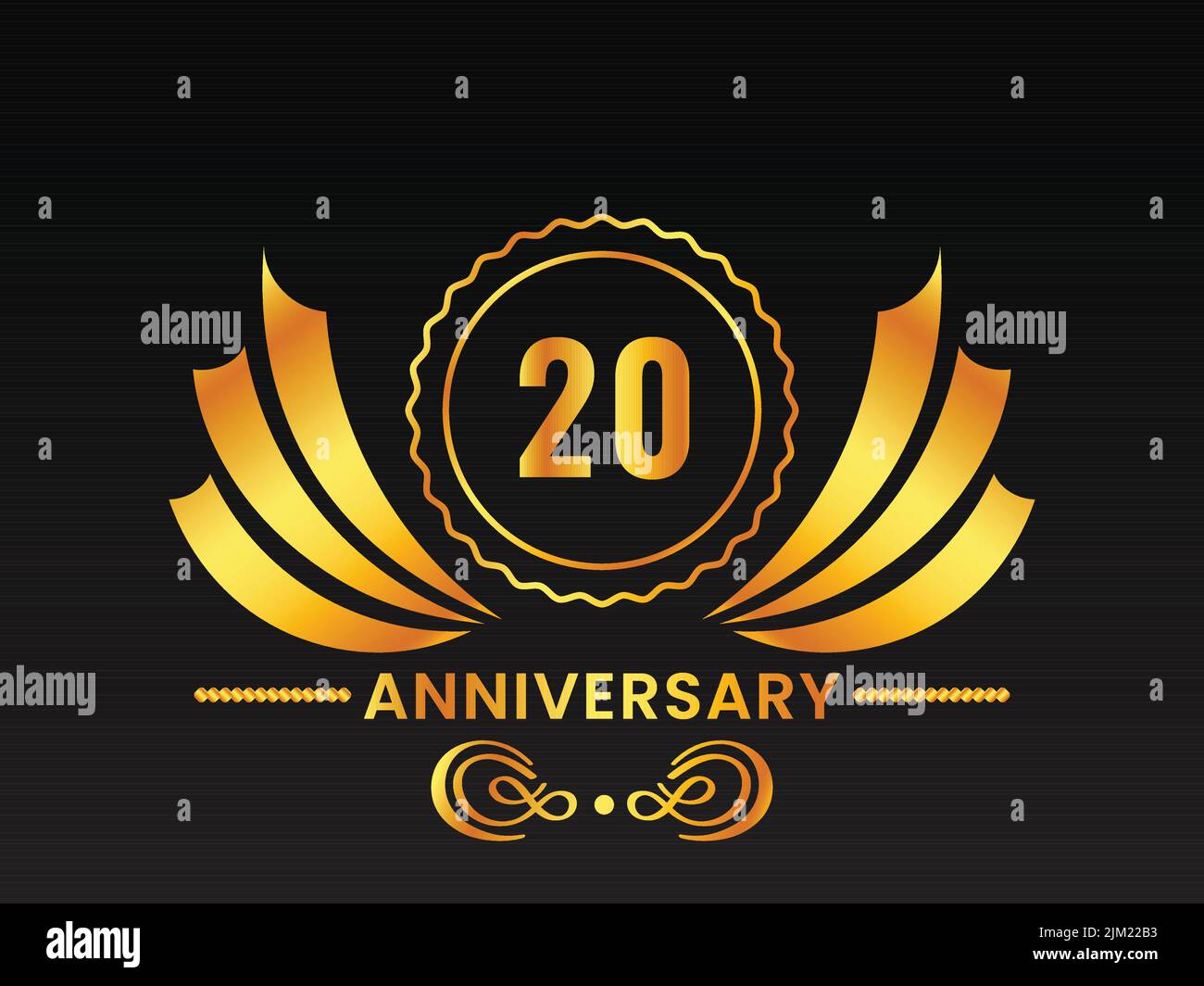 20th year anniversary emblem hi-res stock photography and images - Alamy