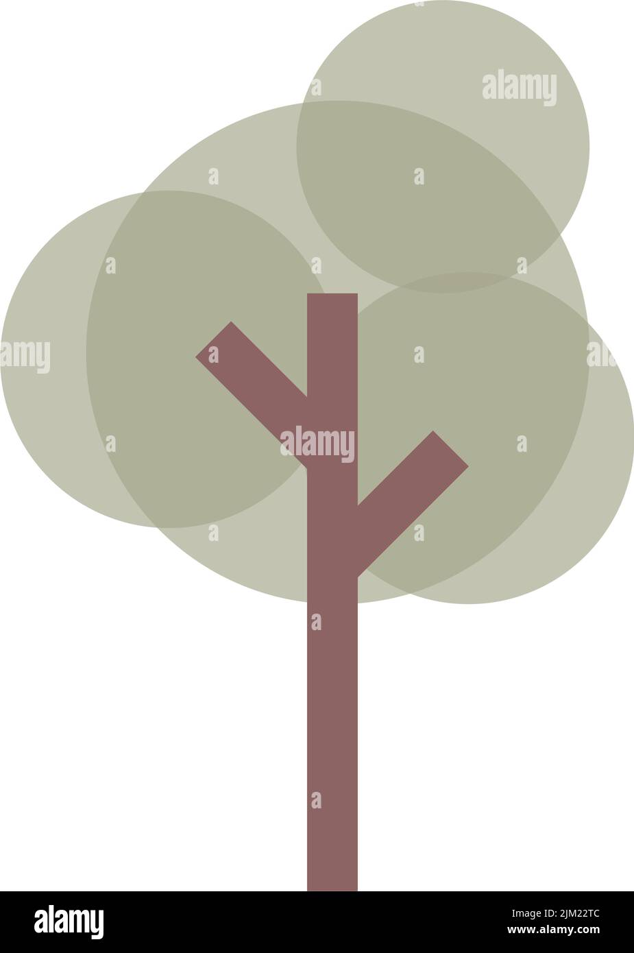 Tree icon vector cirlce geometric symbol for nature, ecology and ...