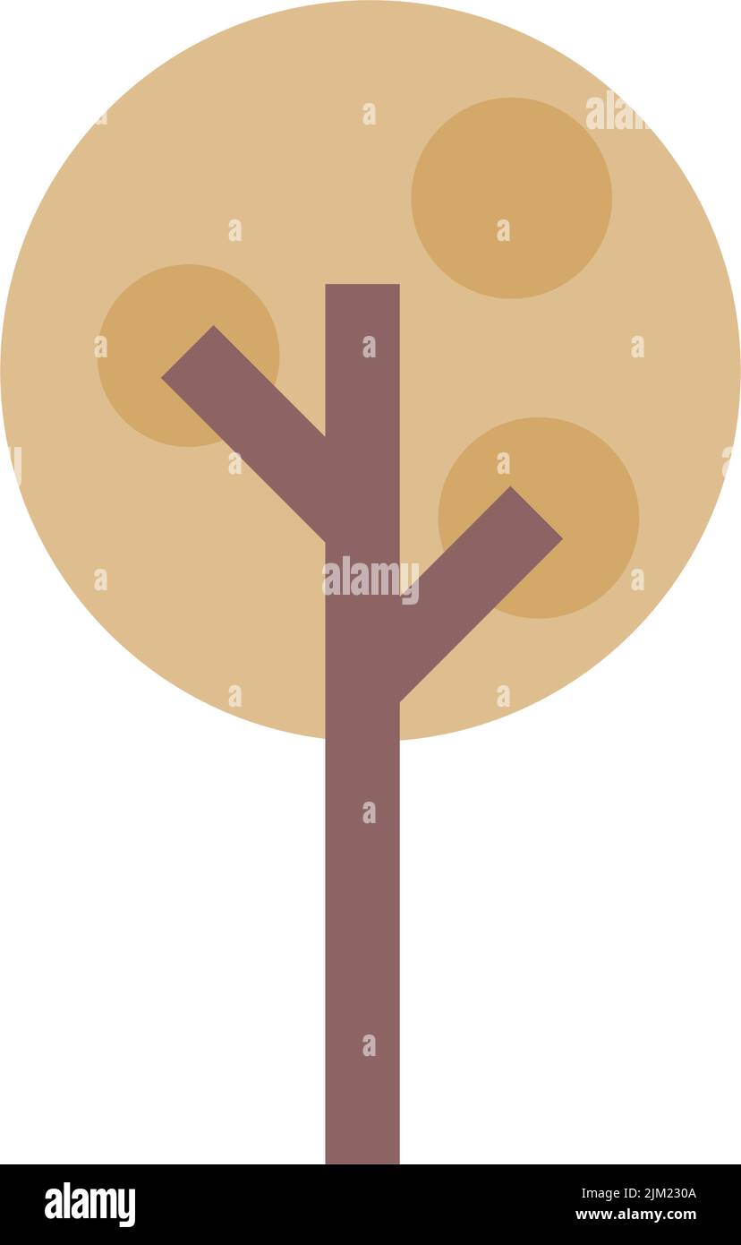 Tree icon vector cirlce geometric symbol for nature, ecology and ...