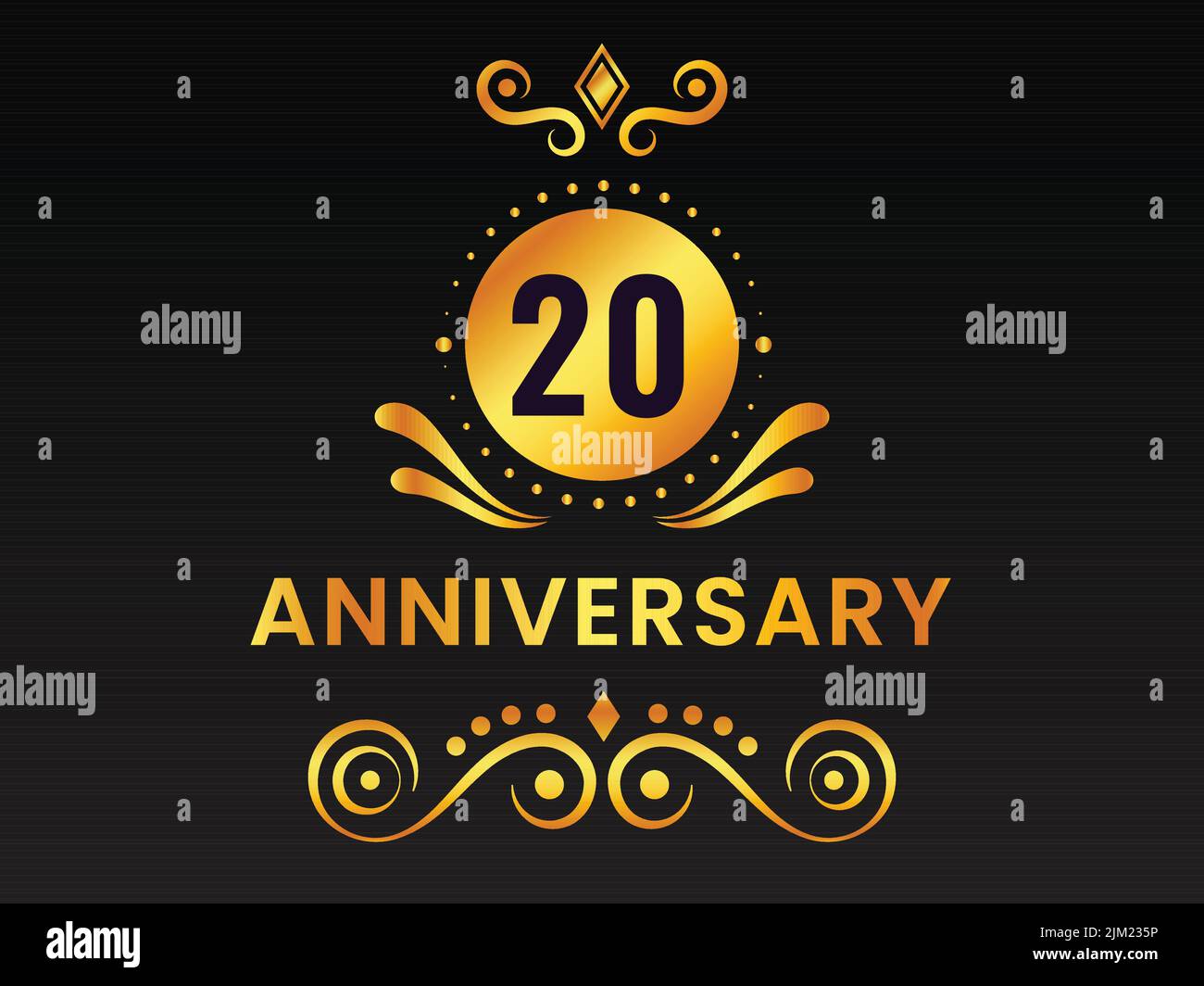 20th year anniversary emblem hi-res stock photography and images - Alamy