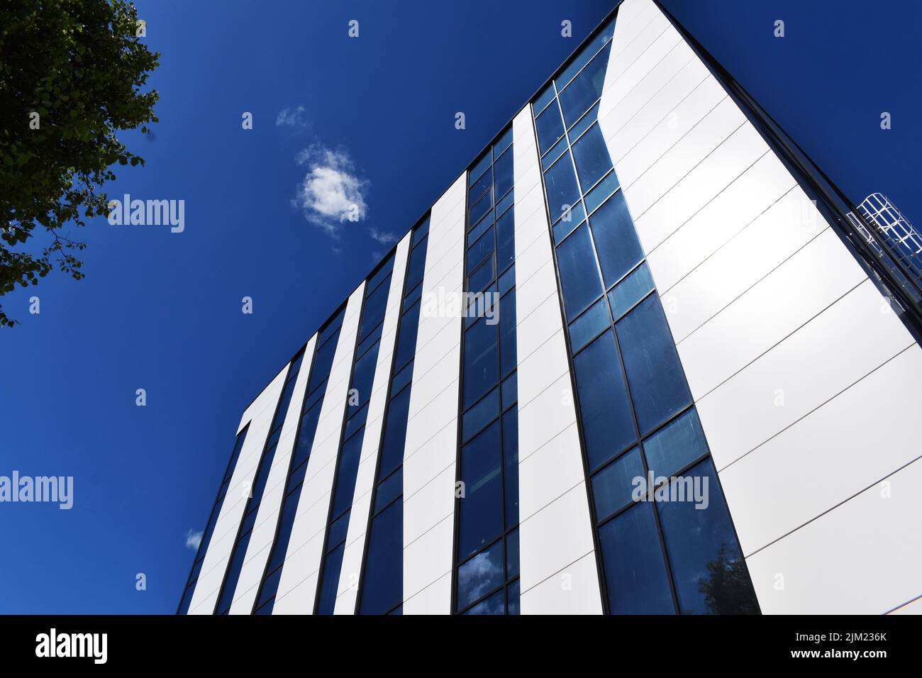 Commercial building with windows Lithuania Stock Photo - Alamy