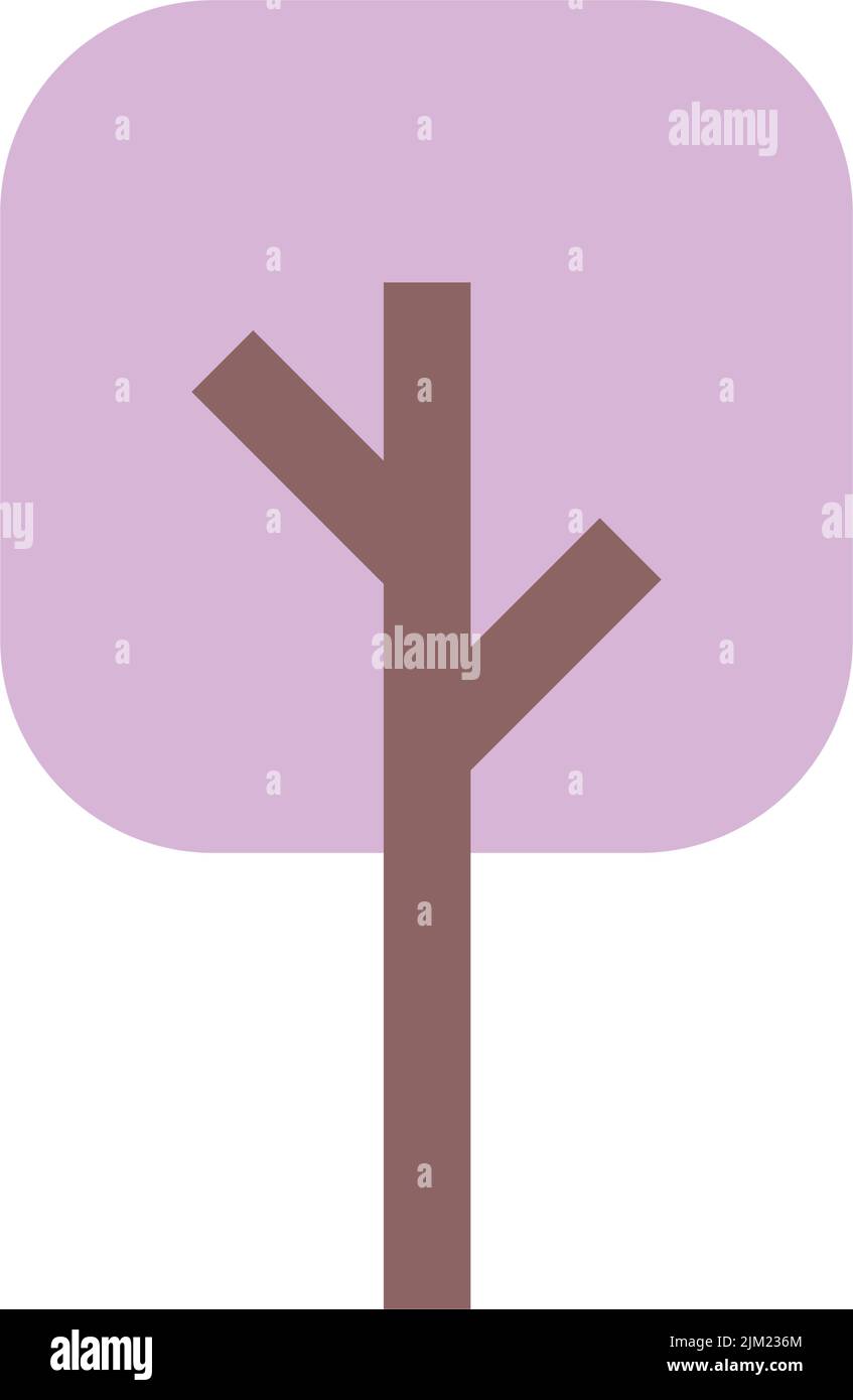 Tree icon vector square geometric symbol for nature, ecology and ...