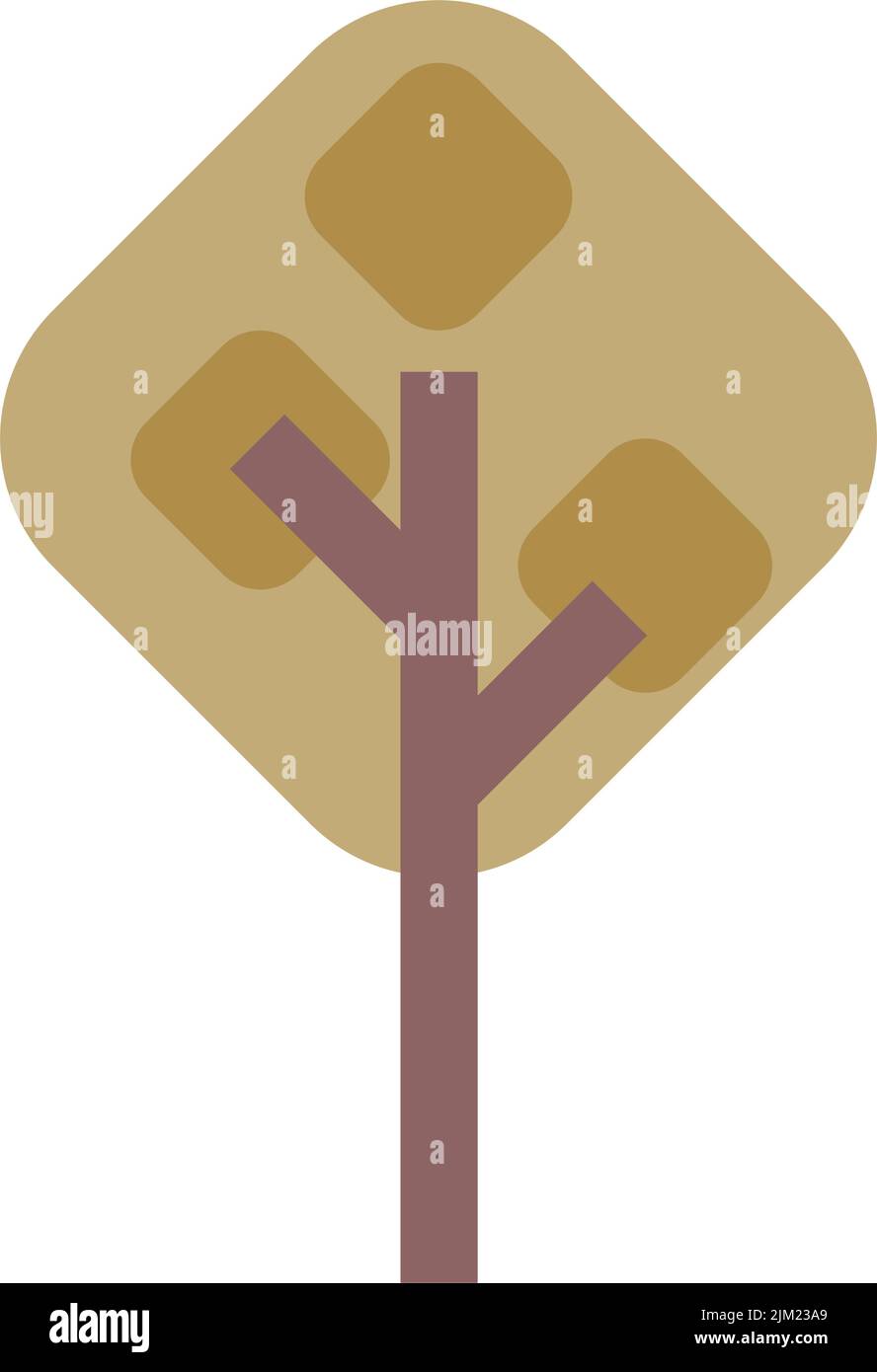 Tree icon vector rhombus geometric symbol for nature, ecology and ...