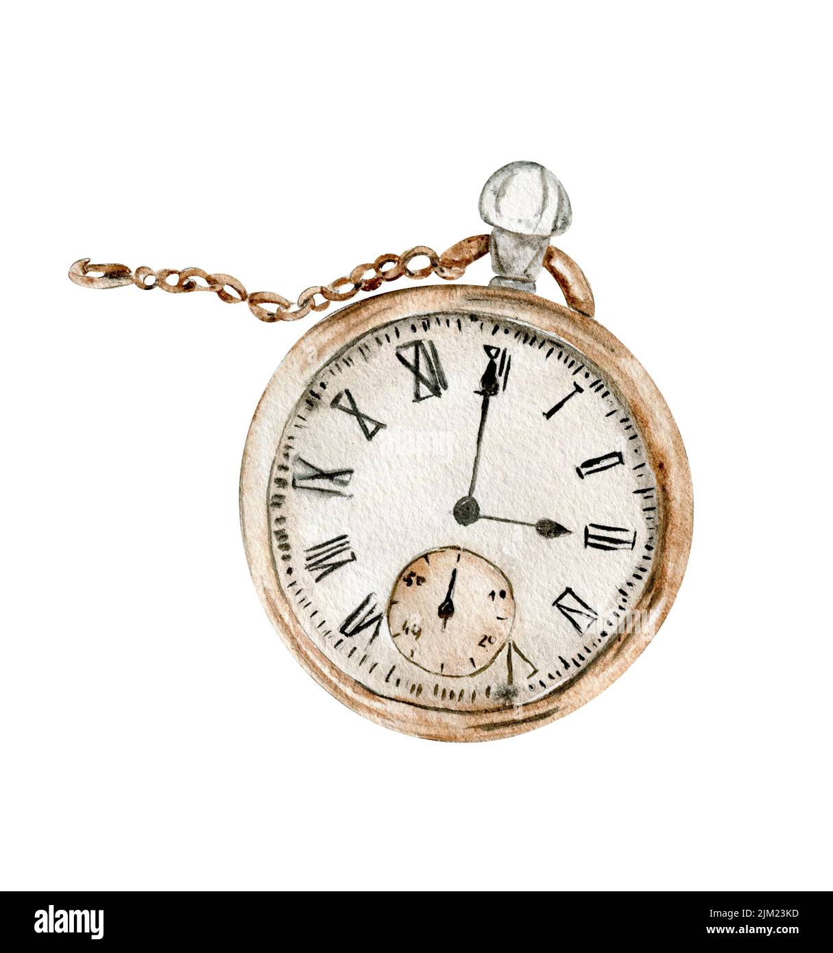 Hand drawn vinage pocket watch Stock Photo - Alamy