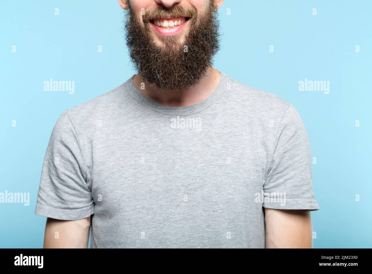 joyful excited smile man emotion facial expression Stock Photo - Alamy