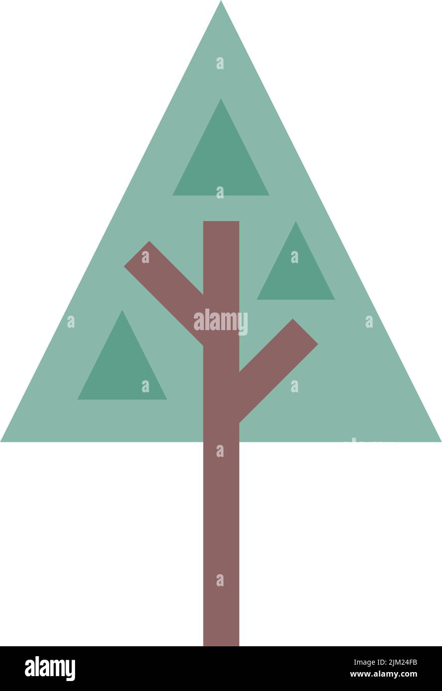 Tree icon vector triangle geometric symbol for nature, ecology and ...