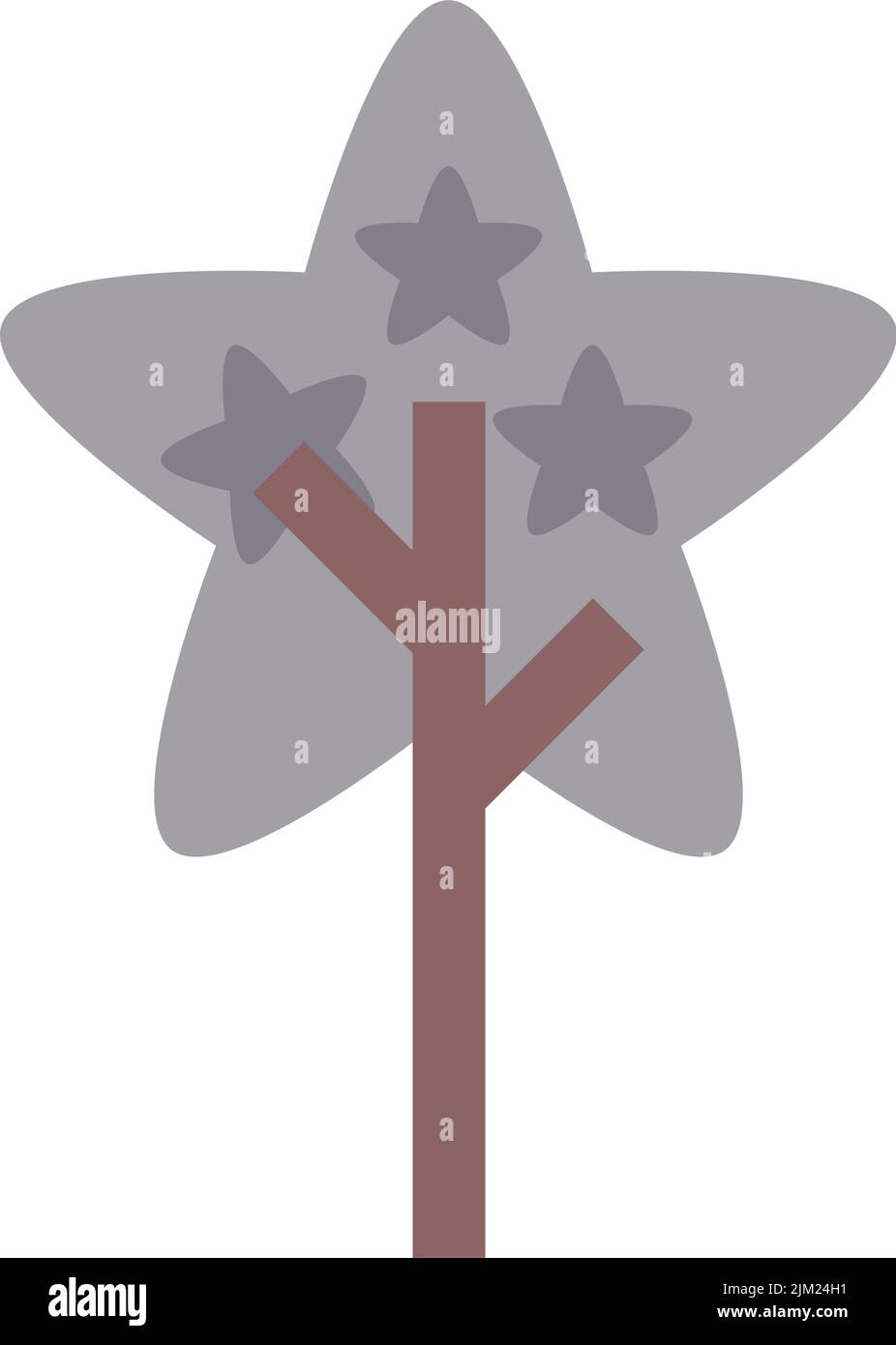 Tree icon vector star geometric symbol for nature, ecology and ...