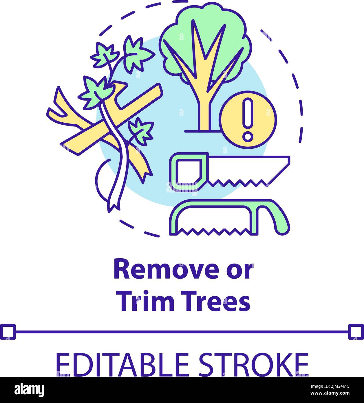 Remove and trim trees concept icon Stock Vector Image & Art - Alamy