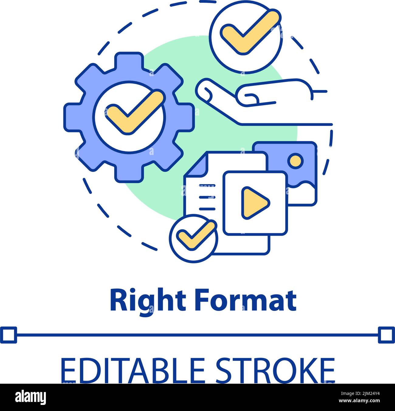 Right format concept icon Stock Vector Image & Art - Alamy