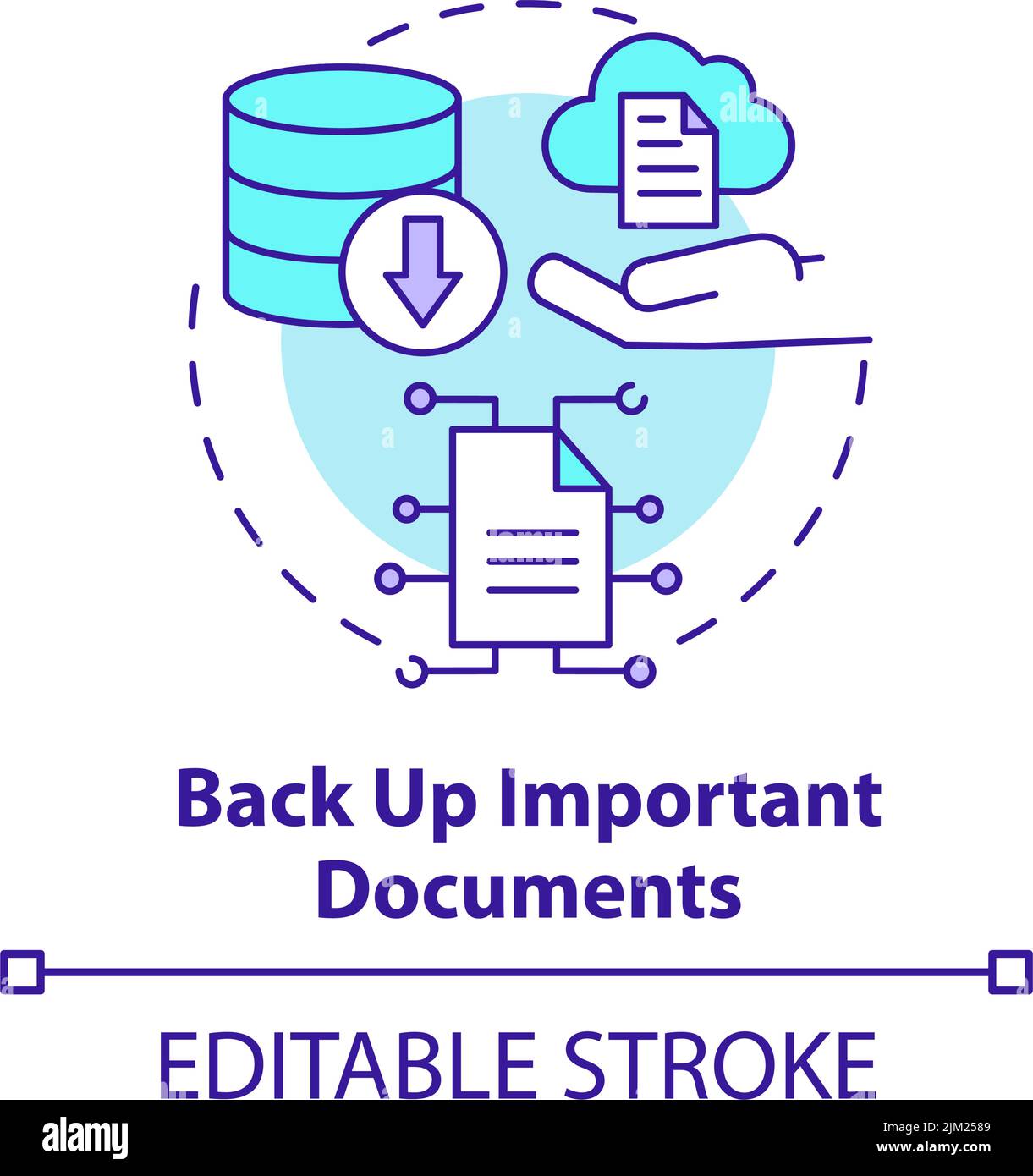 Back up important documents concept icon Stock Vector Image & Art - Alamy