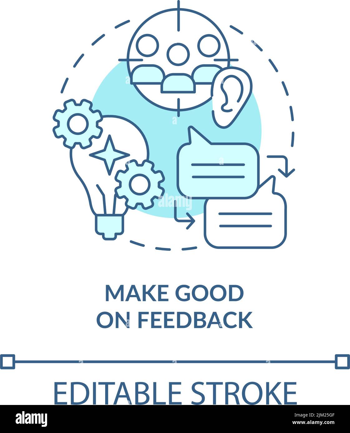 Make good on feedback turquoise concept icon Stock Vector Image & Art ...