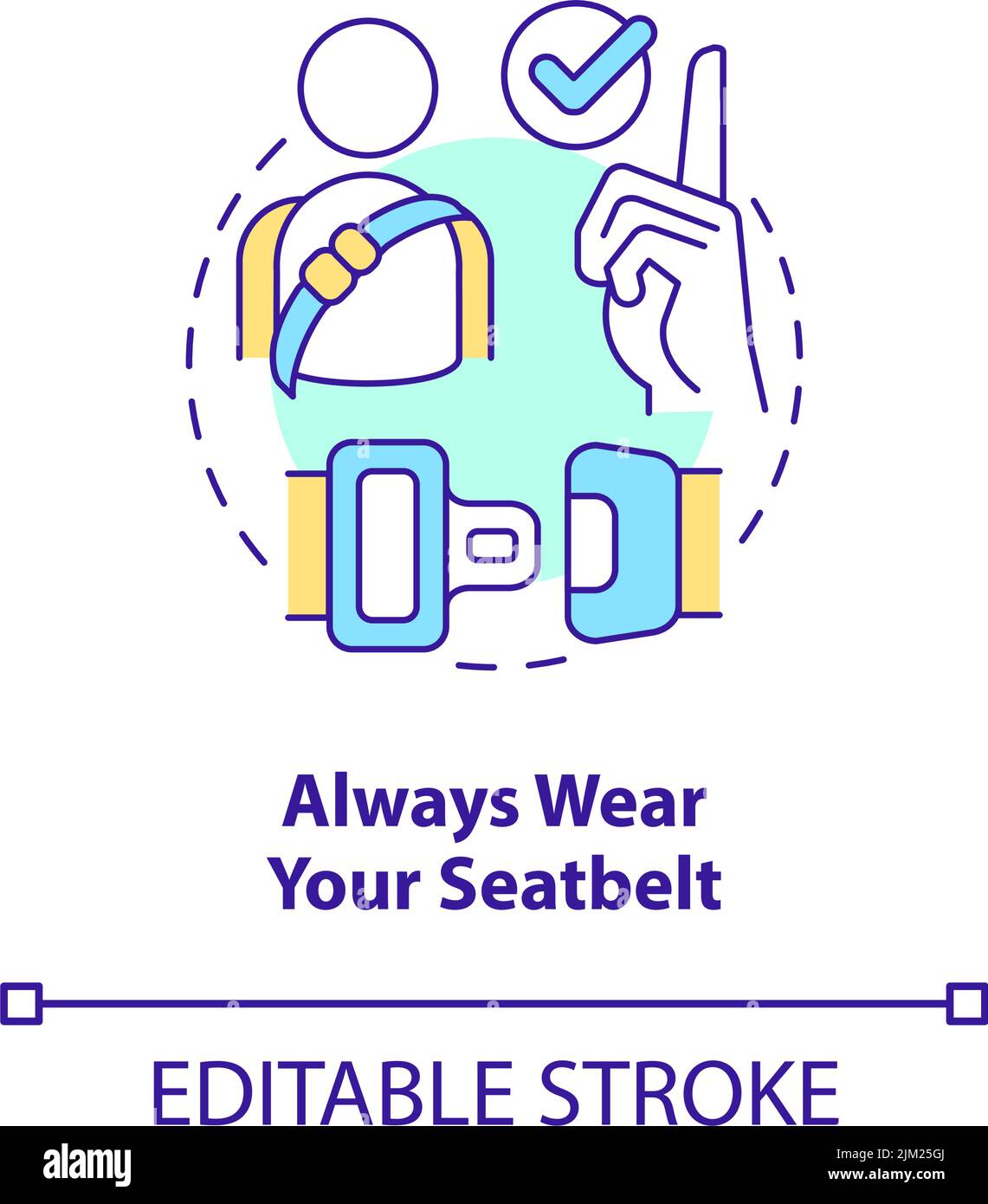 Always wear your seatbelt concept icon Stock Vector Image & Art - Alamy