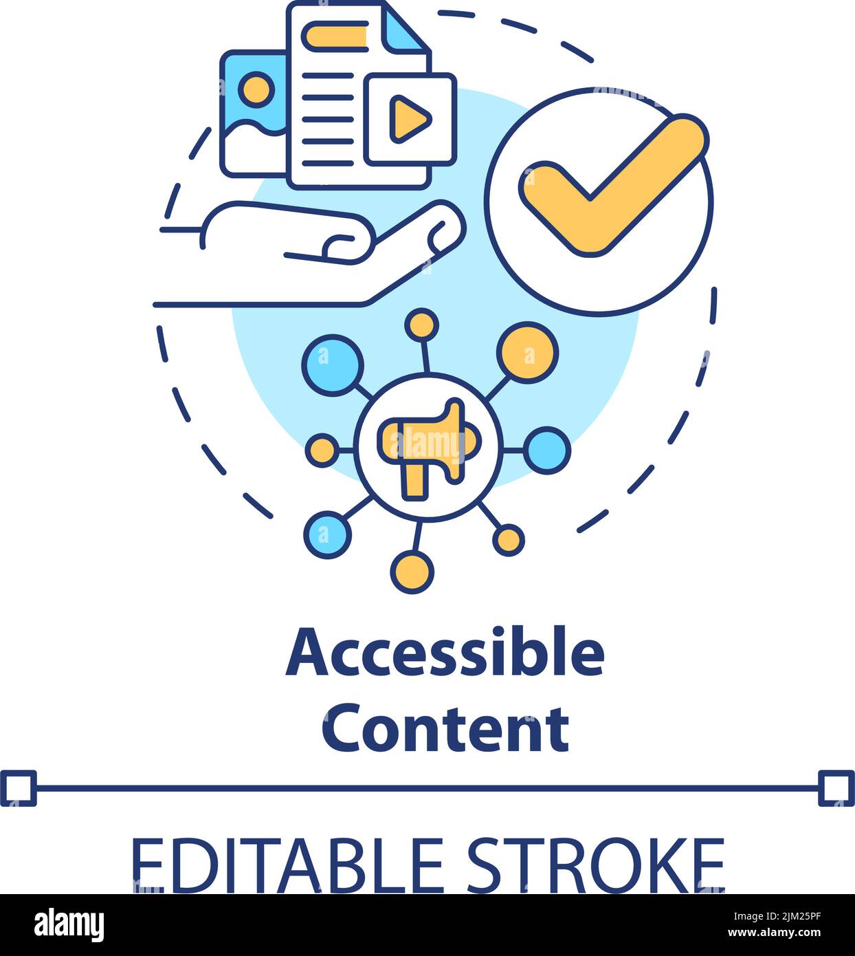 Accessible content concept icon Stock Vector Image & Art - Alamy