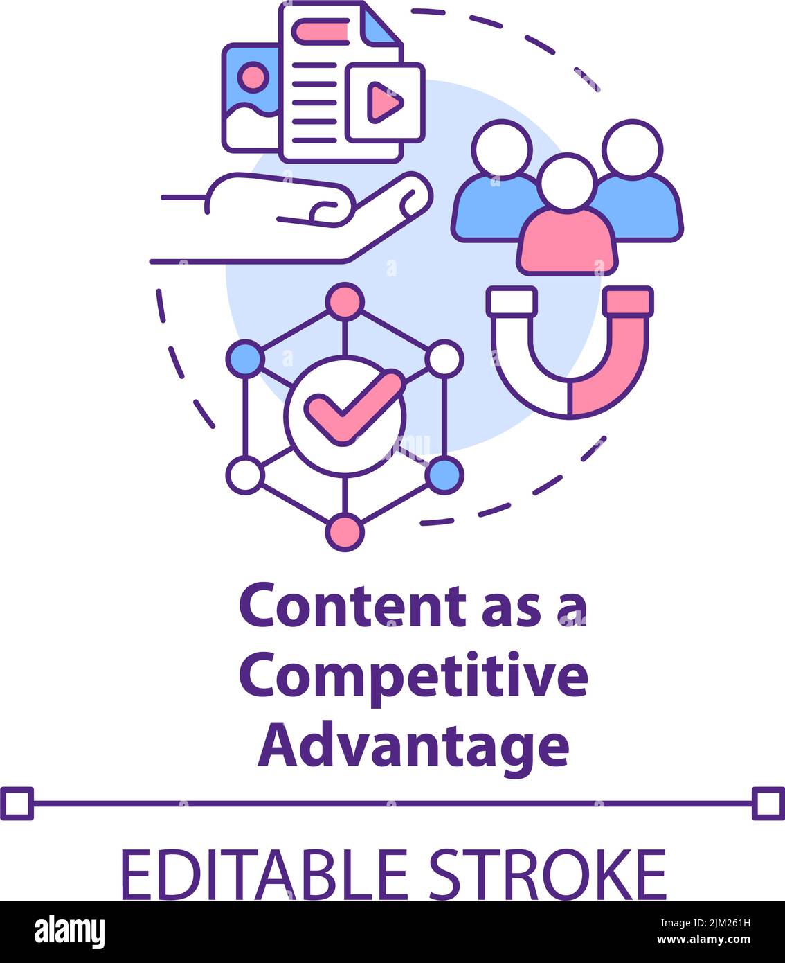Content as competitive advantage concept icon Stock Vector Image & Art ...