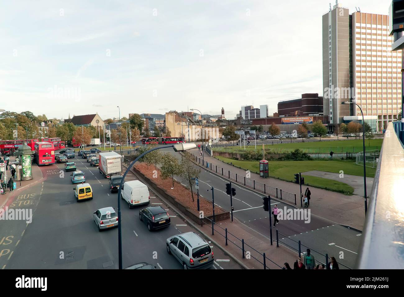 View of the Old Lewisham Roundabout, taken from Lewisham Station, over ...