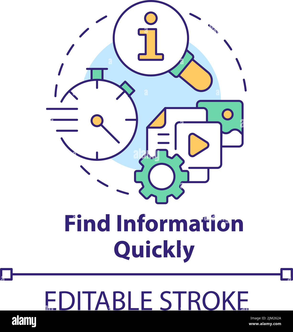 Find information quickly concept icon Stock Vector Image & Art - Alamy