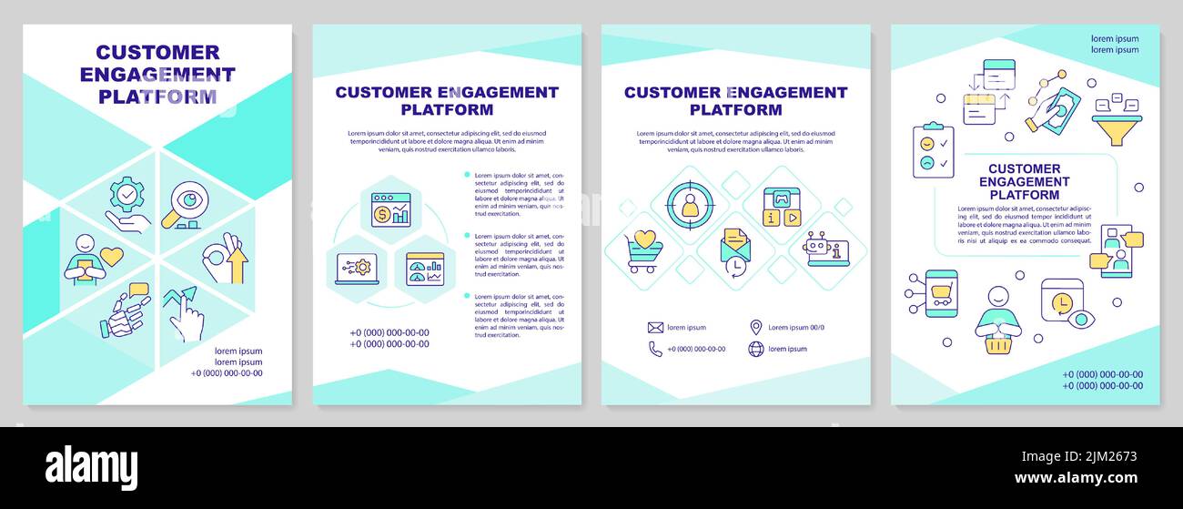 Customer engagement platform brochure template Stock Vector Image & Art ...