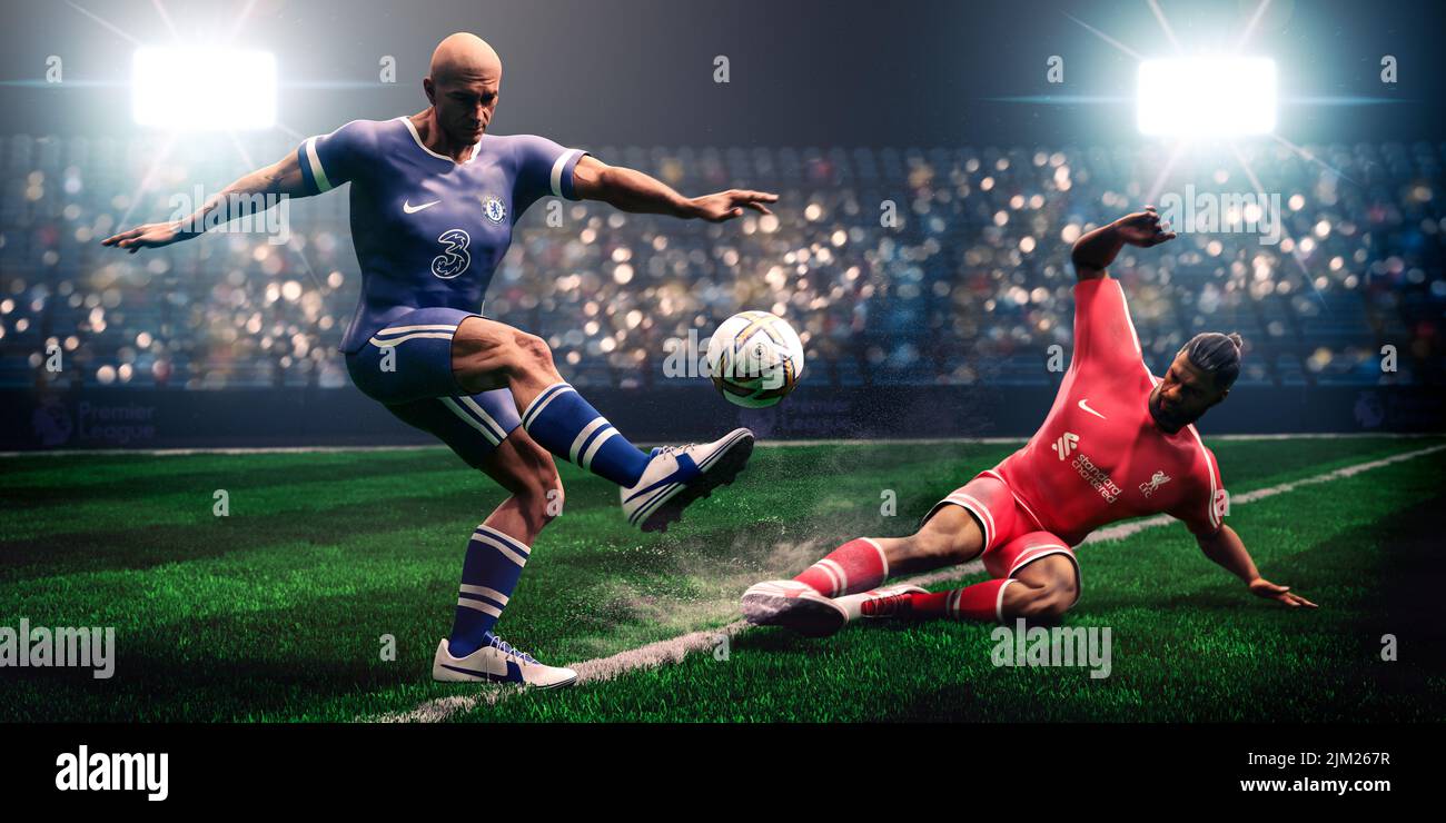 Liverpool player tackle hi-res stock photography and images - Alamy