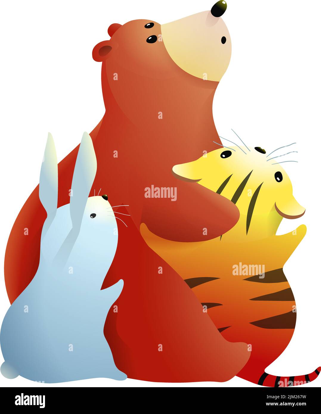 Child looking tiger Stock Vector Images - Alamy