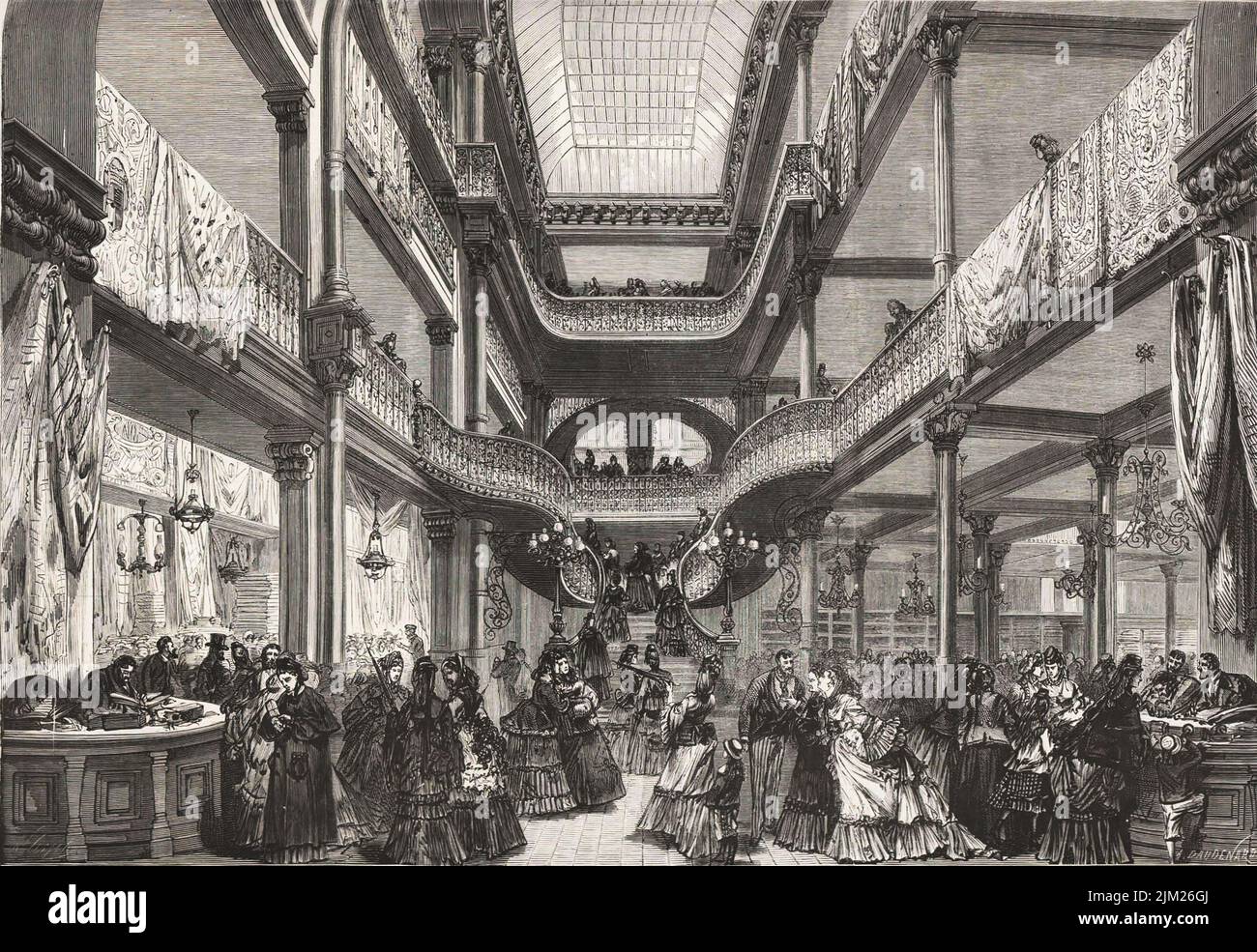 Le Bon Marché: inside view. Museum: PRIVATE COLLECTION. Author: HUBERT ...