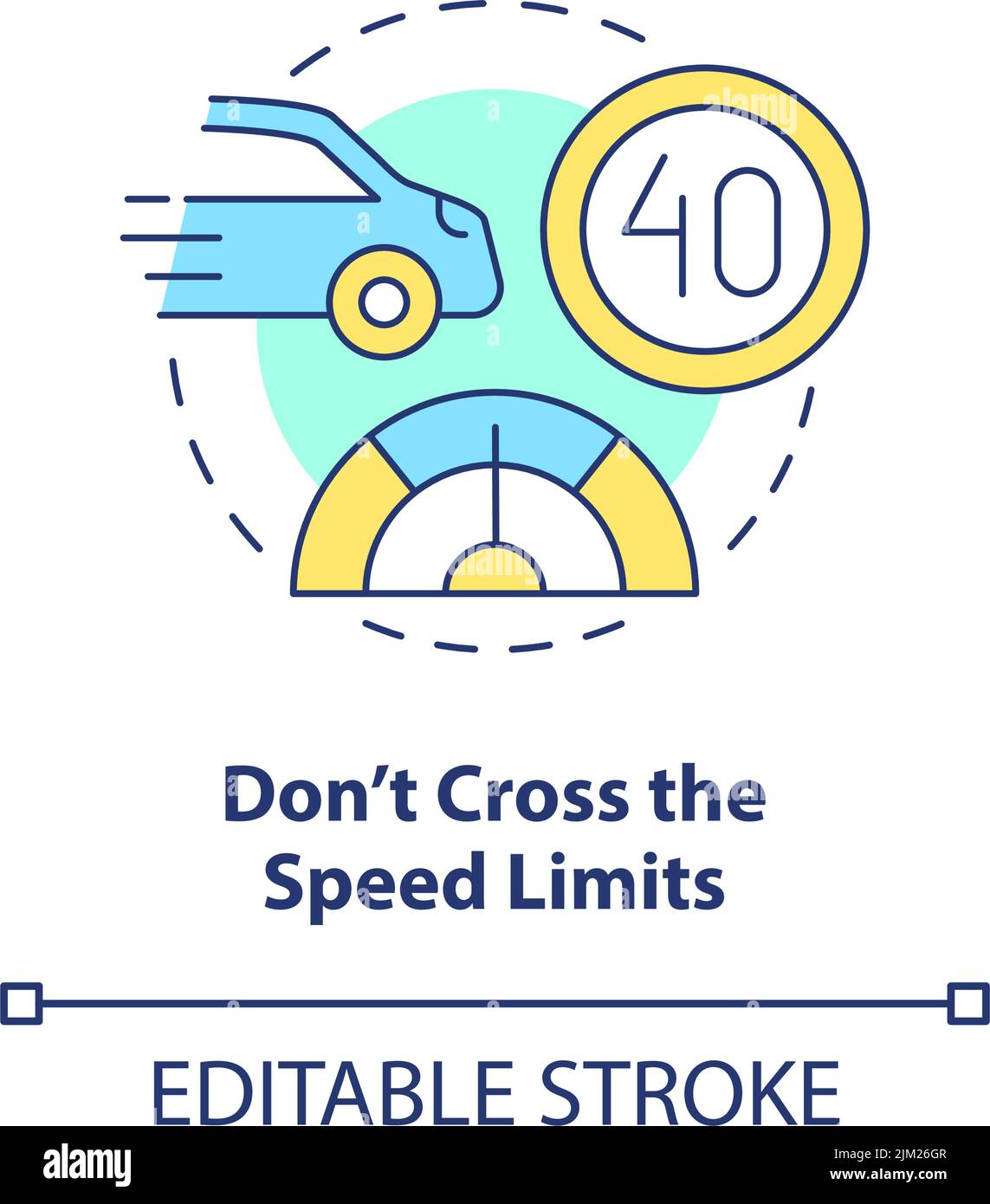 Do not cross speed limits concept icon Stock Vector Image & Art - Alamy