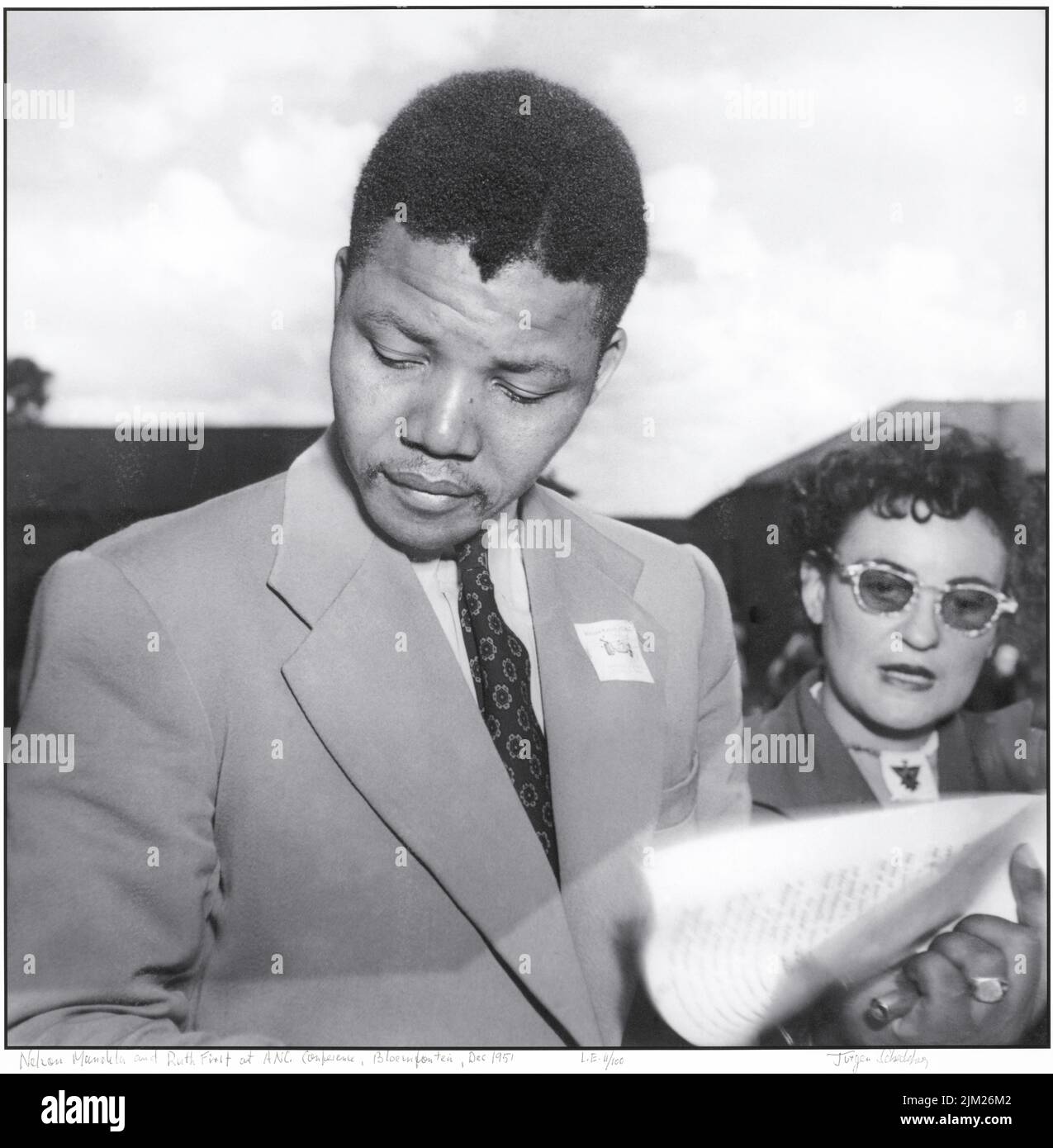 Nelson Mandela and Ruth First at A.N.C. Conference Bloemfontein. Museum ...