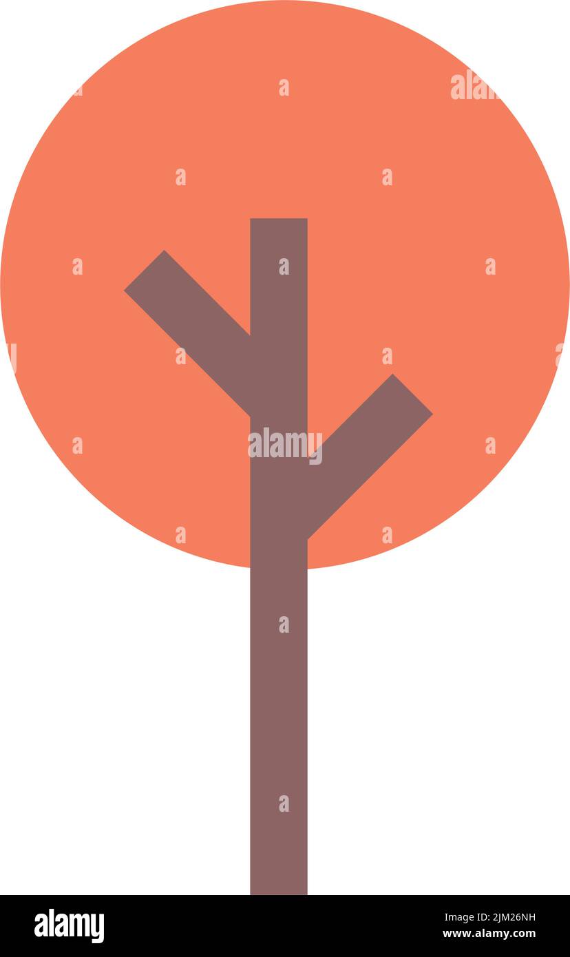 Tree icon vector cirlce geometric symbol for nature, ecology and ...