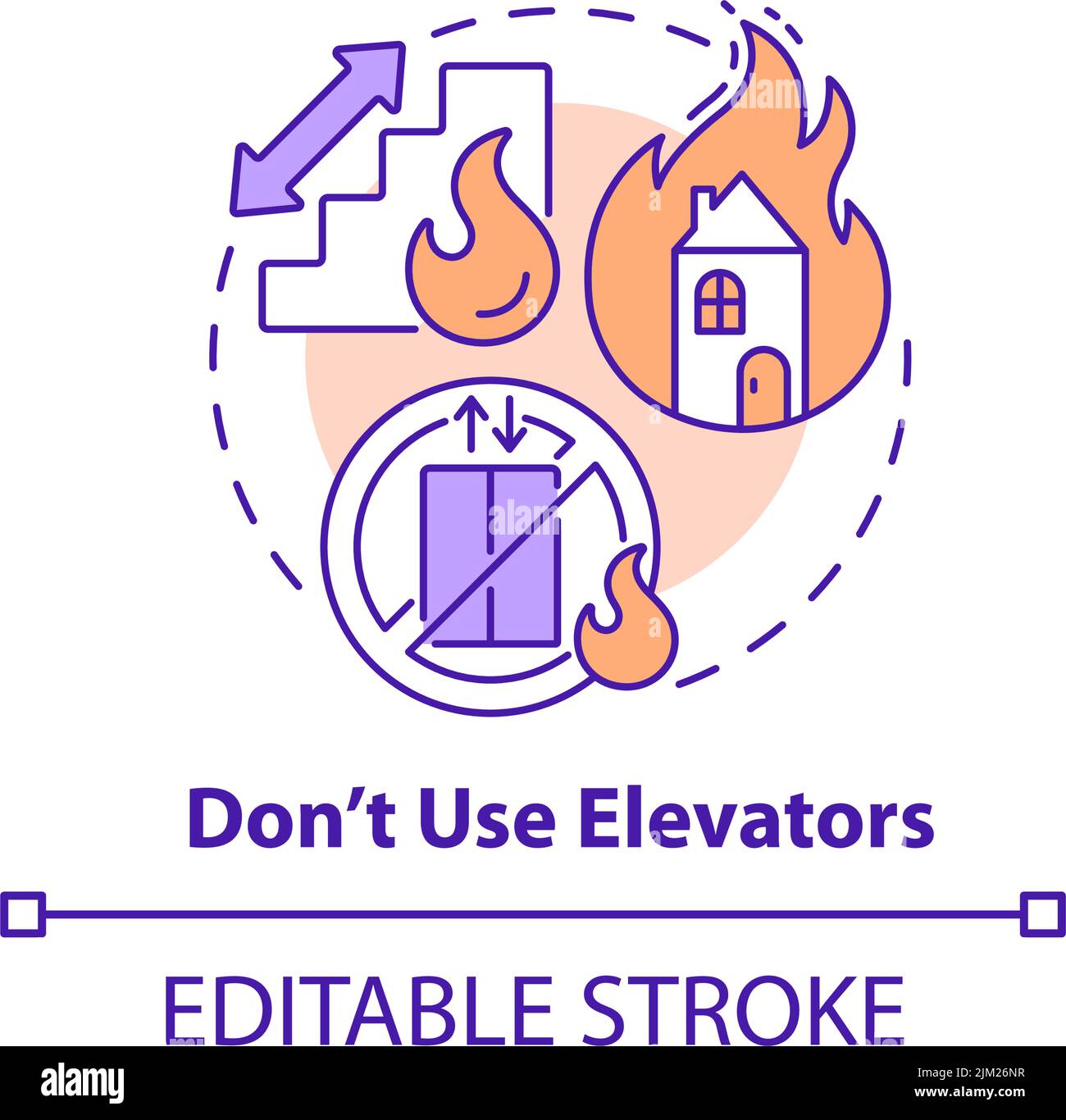 Dont use elevators concept icon Stock Vector Image & Art - Alamy