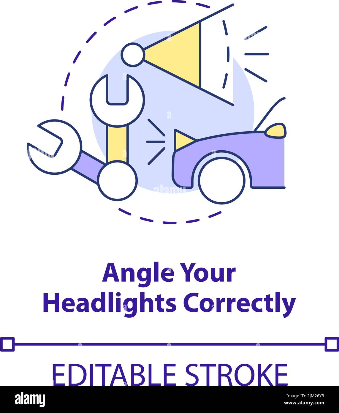 Car driving night headlights Stock Vector Images - Alamy