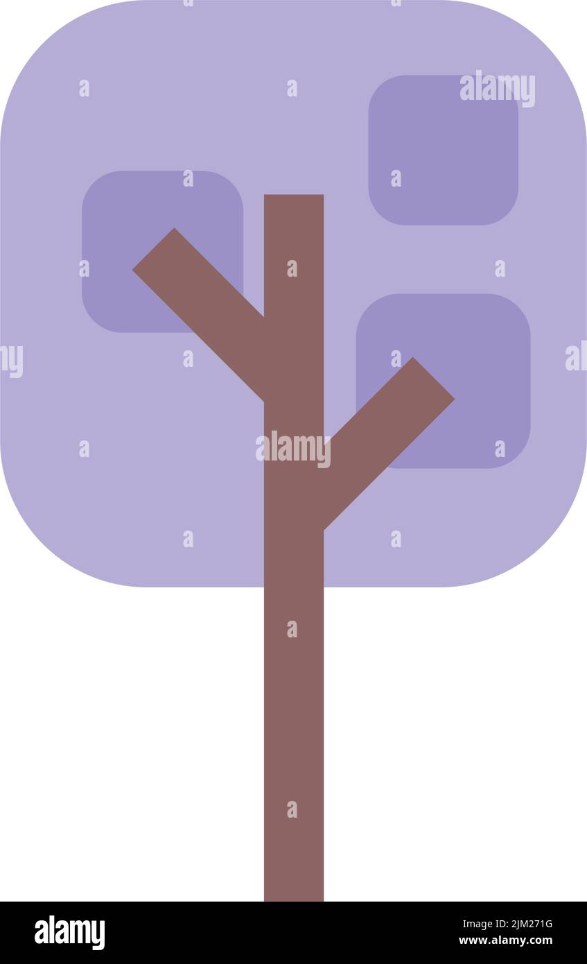 Tree icon vector square geometric symbol for nature, ecology and ...