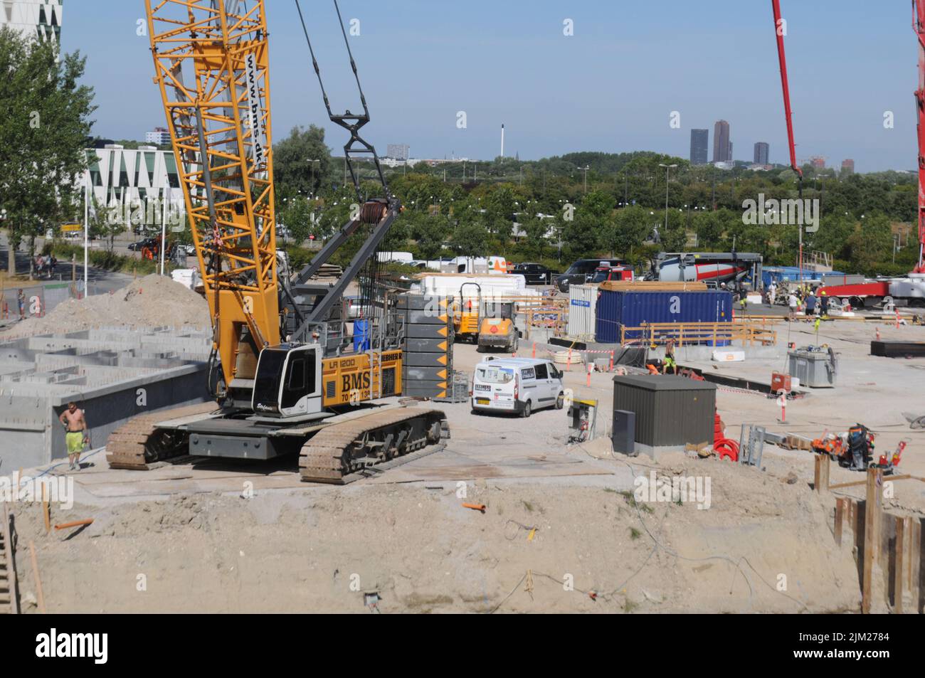 Copenhagen /Denmark/04 August 2022/ Many new construction site around ...