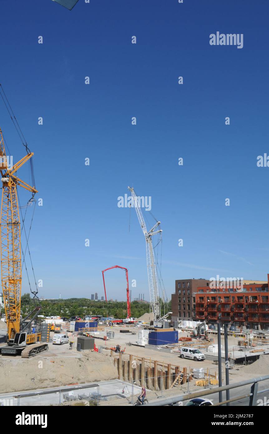 Copenhagen /Denmark/04 August 2022/ Many new construction site around ...