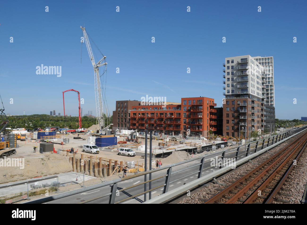 Copenhagen /Denmark/04 August 2022/ Many new construction site around ...