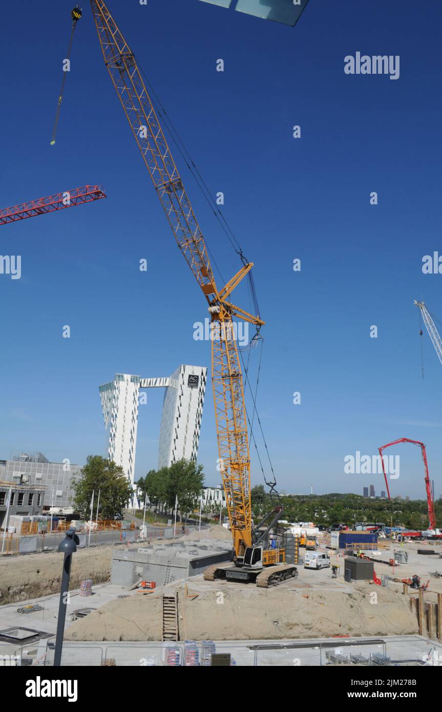 Copenhagen /Denmark/04 August 2022/ Many new construction site around ...
