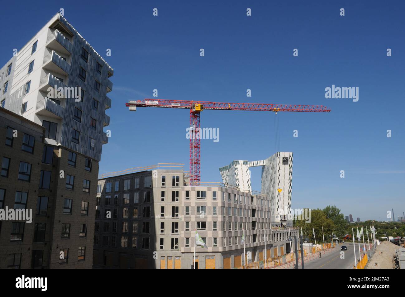 Copenhagen /Denmark/04 August 2022/ Many new construction site around ...