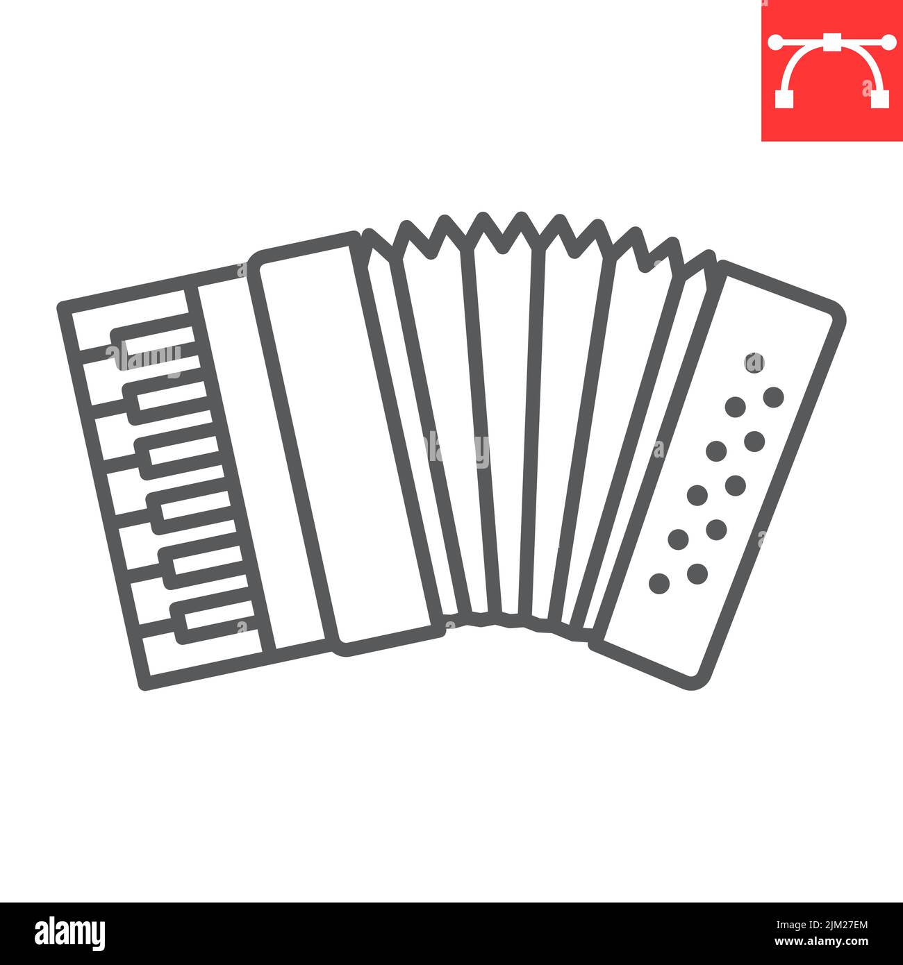 Accordion line icon, instrument and music, accordion vector icon ... Accordion line icon, instrument and music, accordion vector icon ...