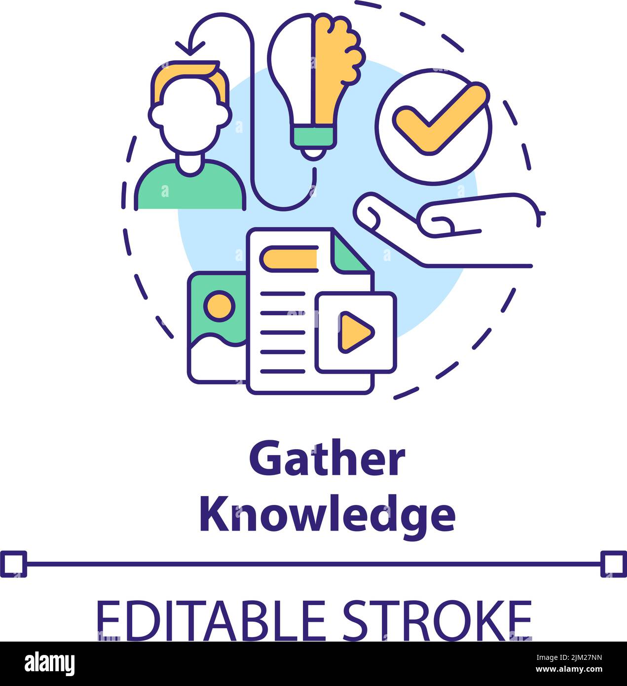 Gather knowledge concept icon Stock Vector Image & Art - Alamy