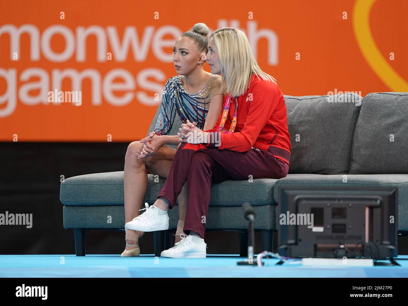 England's Saffron Severn following her performance in the Rhythmic ...