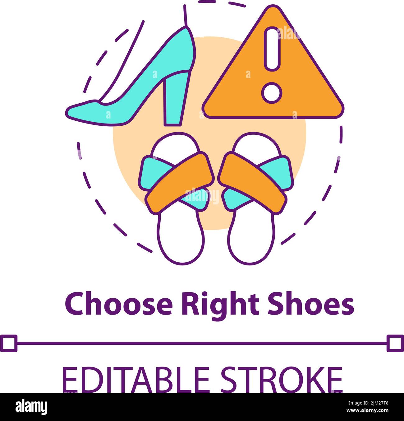 Choose right shoes concept icon Stock Vector Image & Art - Alamy