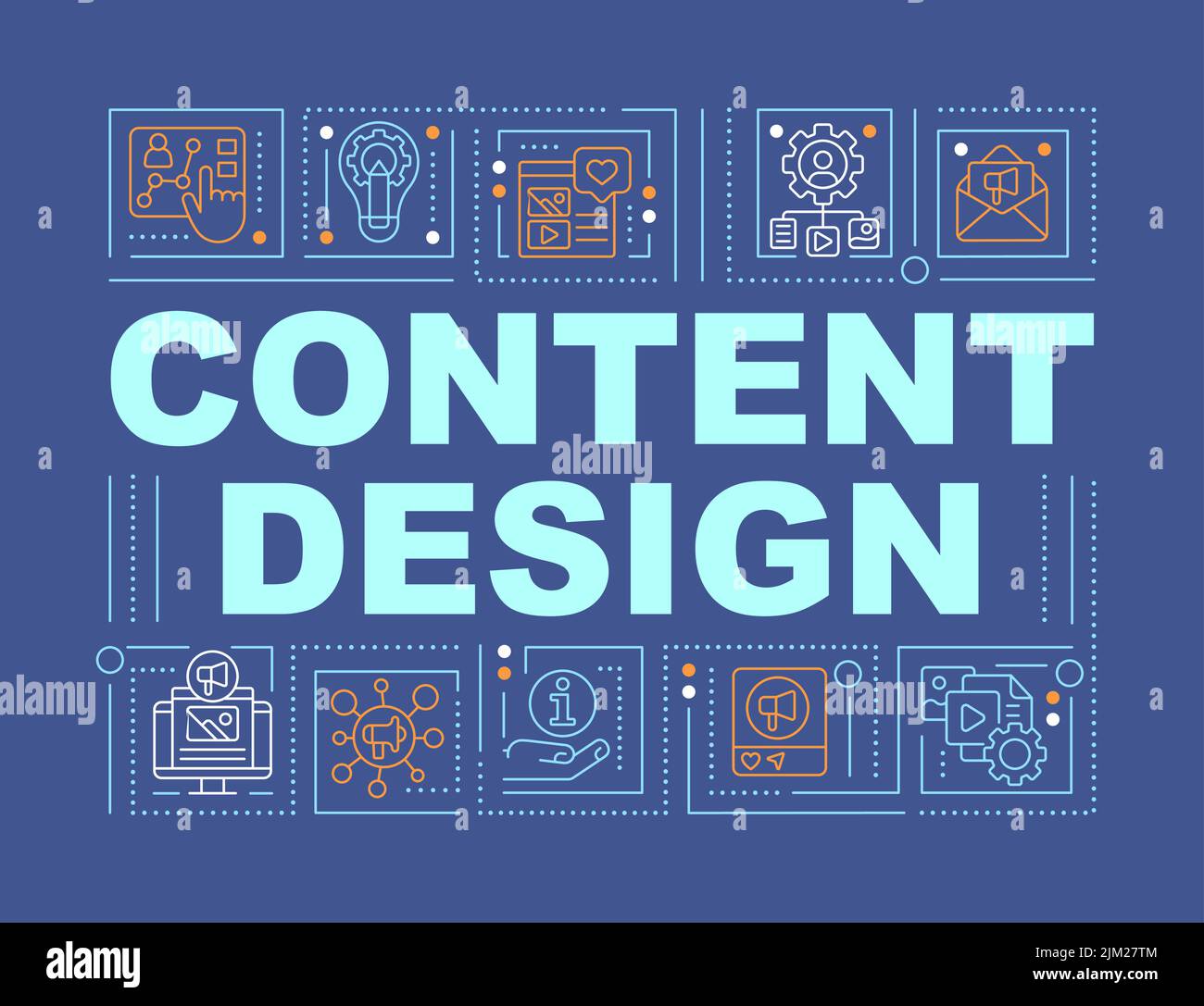 Content design word concepts dark blue banner Stock Vector Image & Art - Alamy