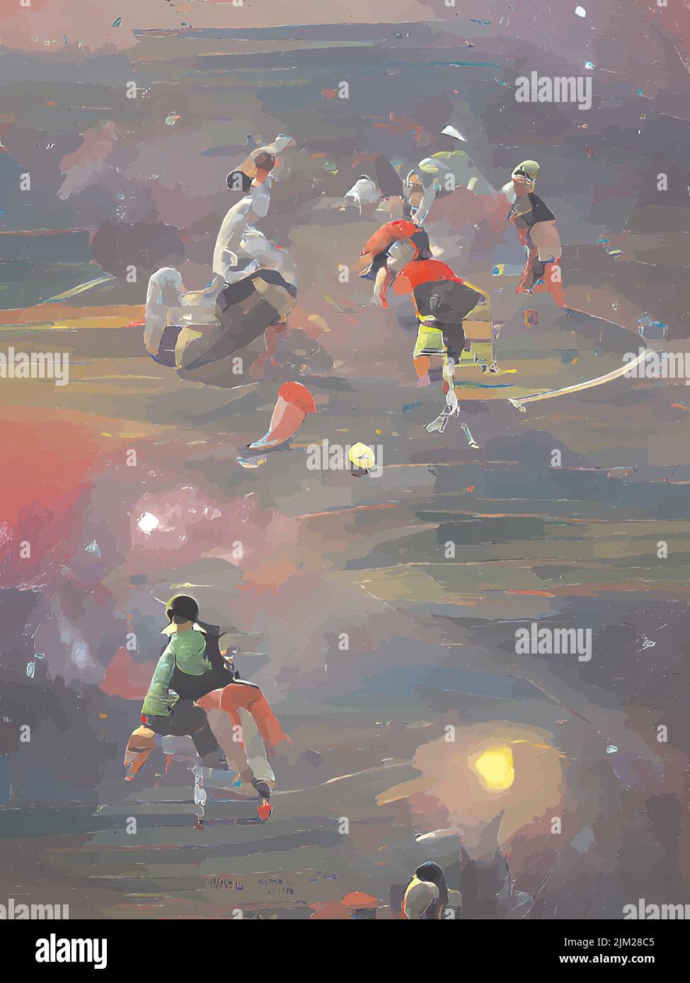 drawing of football game with player and ball Stock Vector Image & Art ...