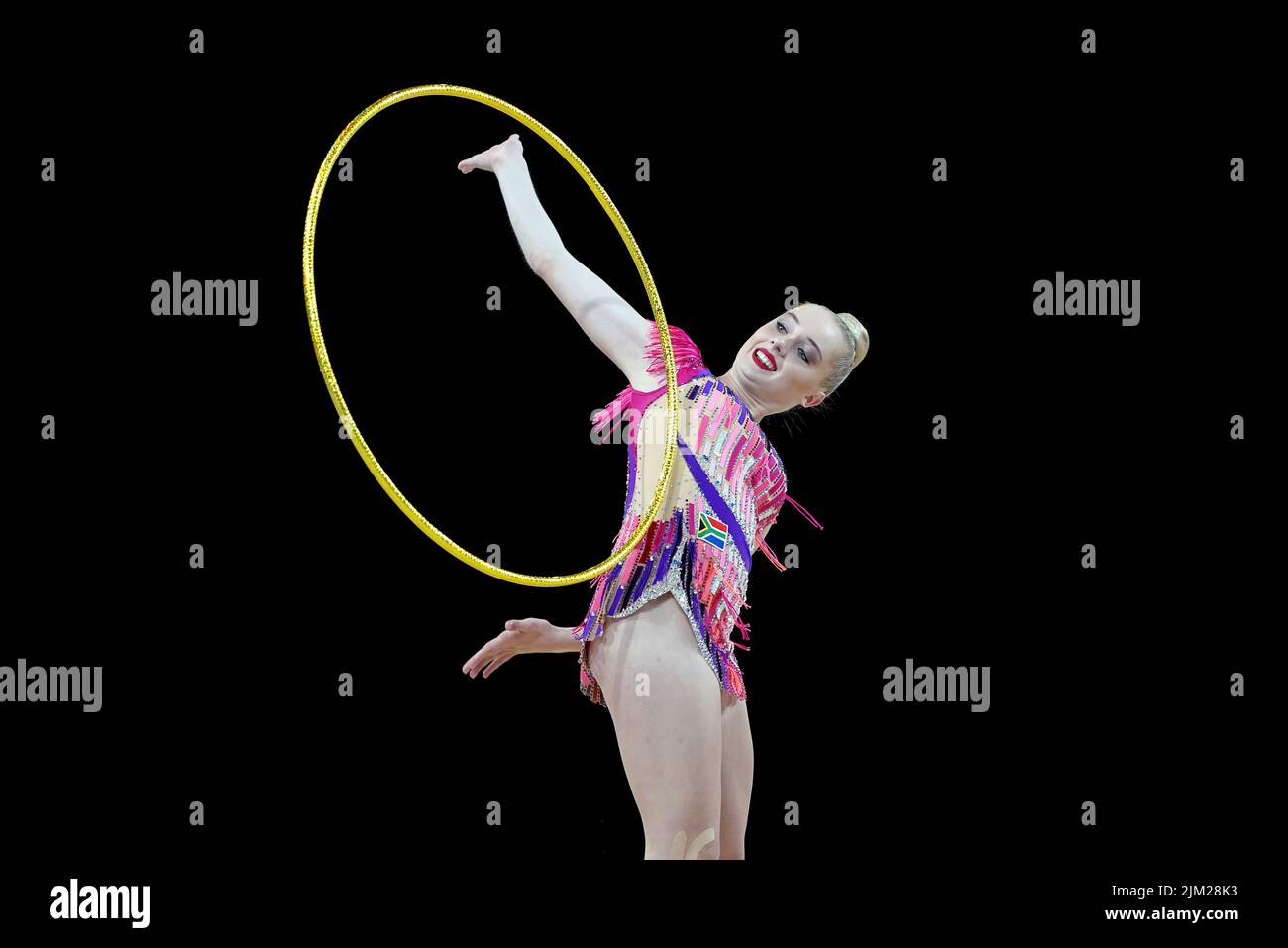South Africa's Kayla Jean Rondi during the Rhythmic Gymnastics, Team ...