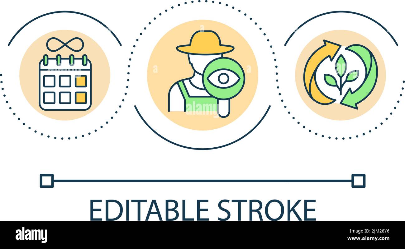 Regular crops monitoring loop concept icon Stock Vector Image & Art - Alamy