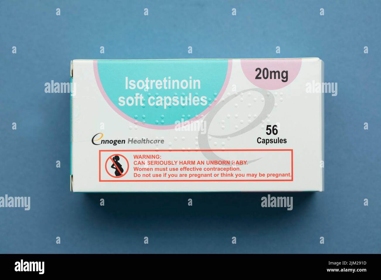 LONDON, UK - August 2022: packs of isotretinoin or roaccutane tablets ...