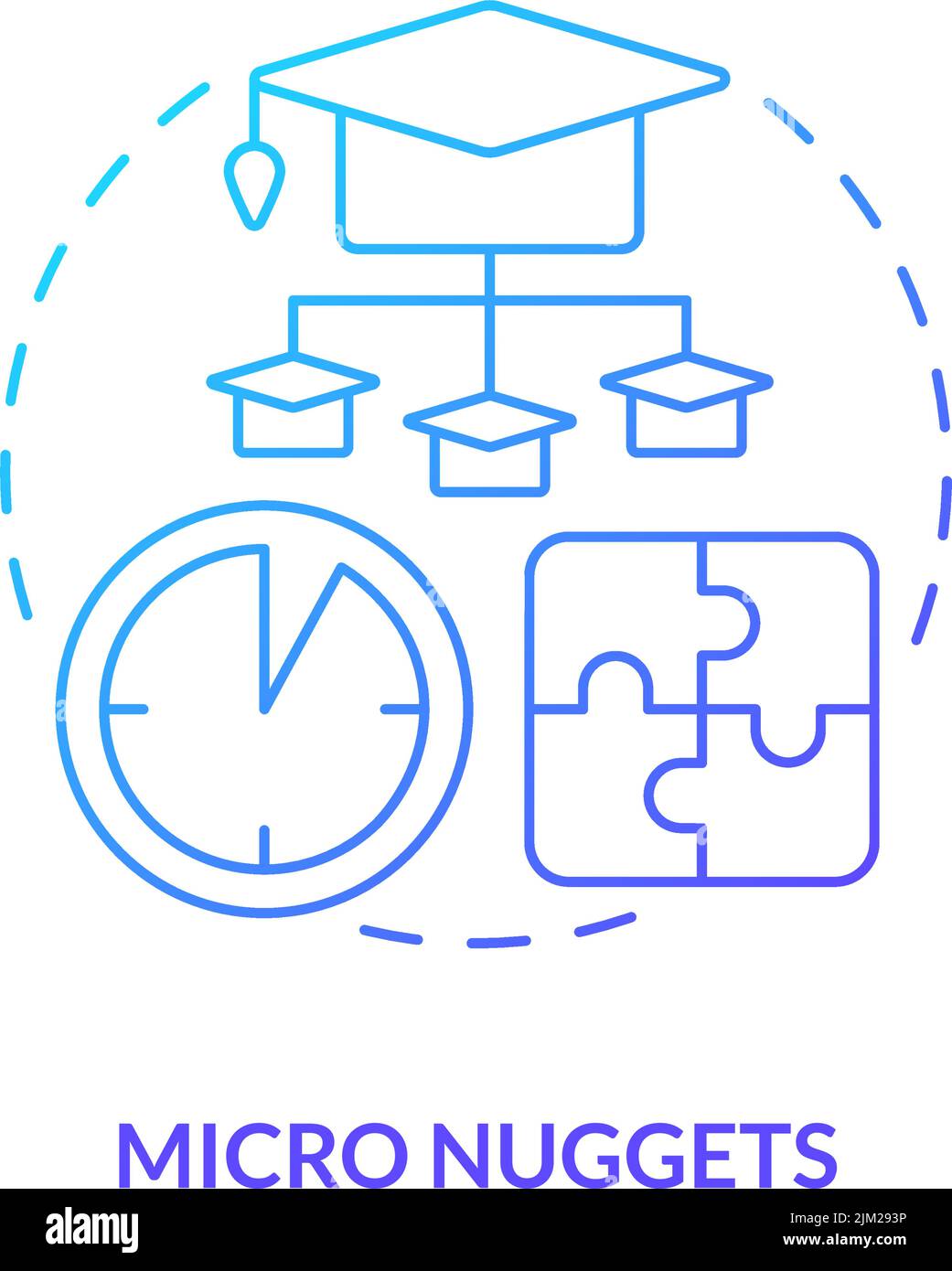 Micro nuggets blue gradient concept icon Stock Vector Image & Art - Alamy