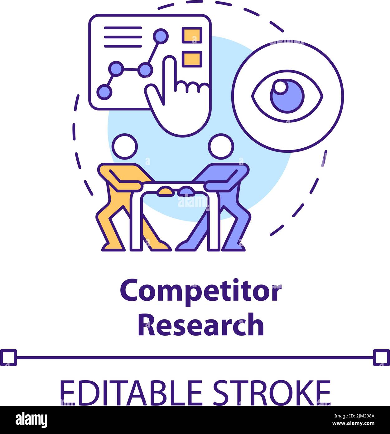 Competitor research concept icon Stock Vector Image & Art - Alamy