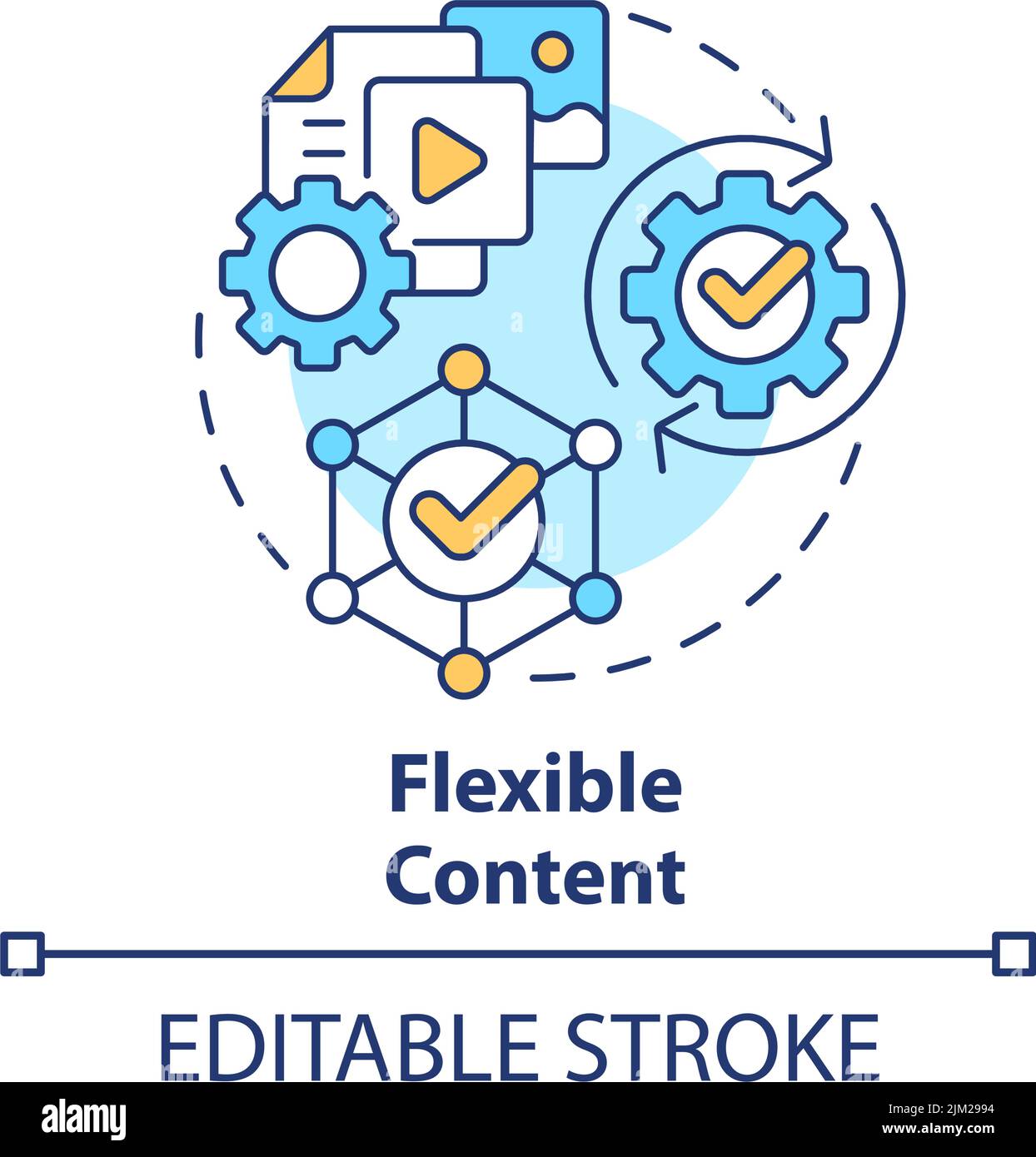 Flexible content concept icon Stock Vector Image & Art - Alamy