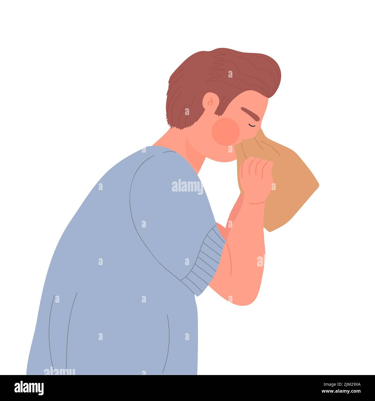 Teenager with mental disorder. Bad behavior and harmful addiction ...