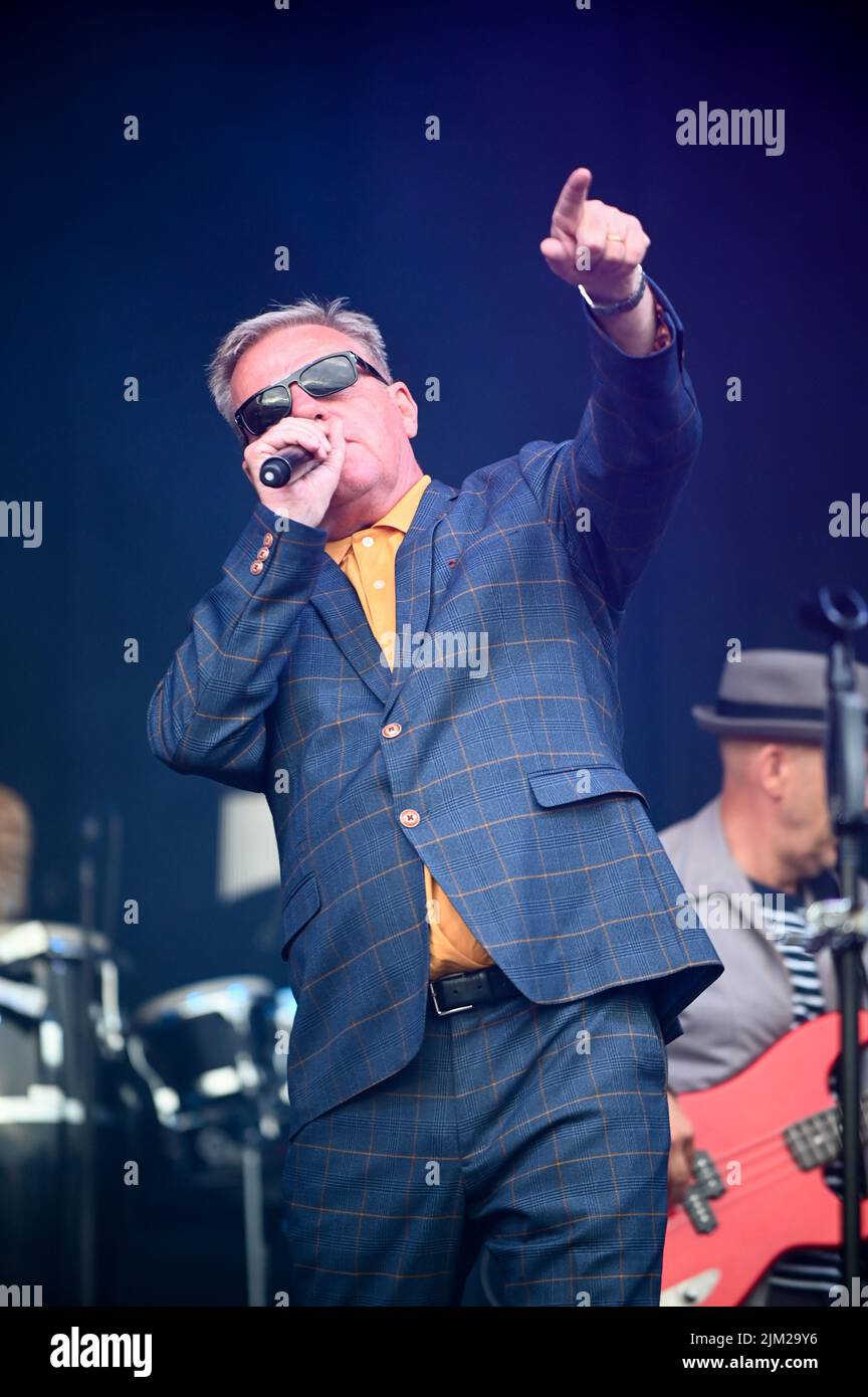 Lead Singer, Graham McPherson, known by his stage name Suggs, performs ...