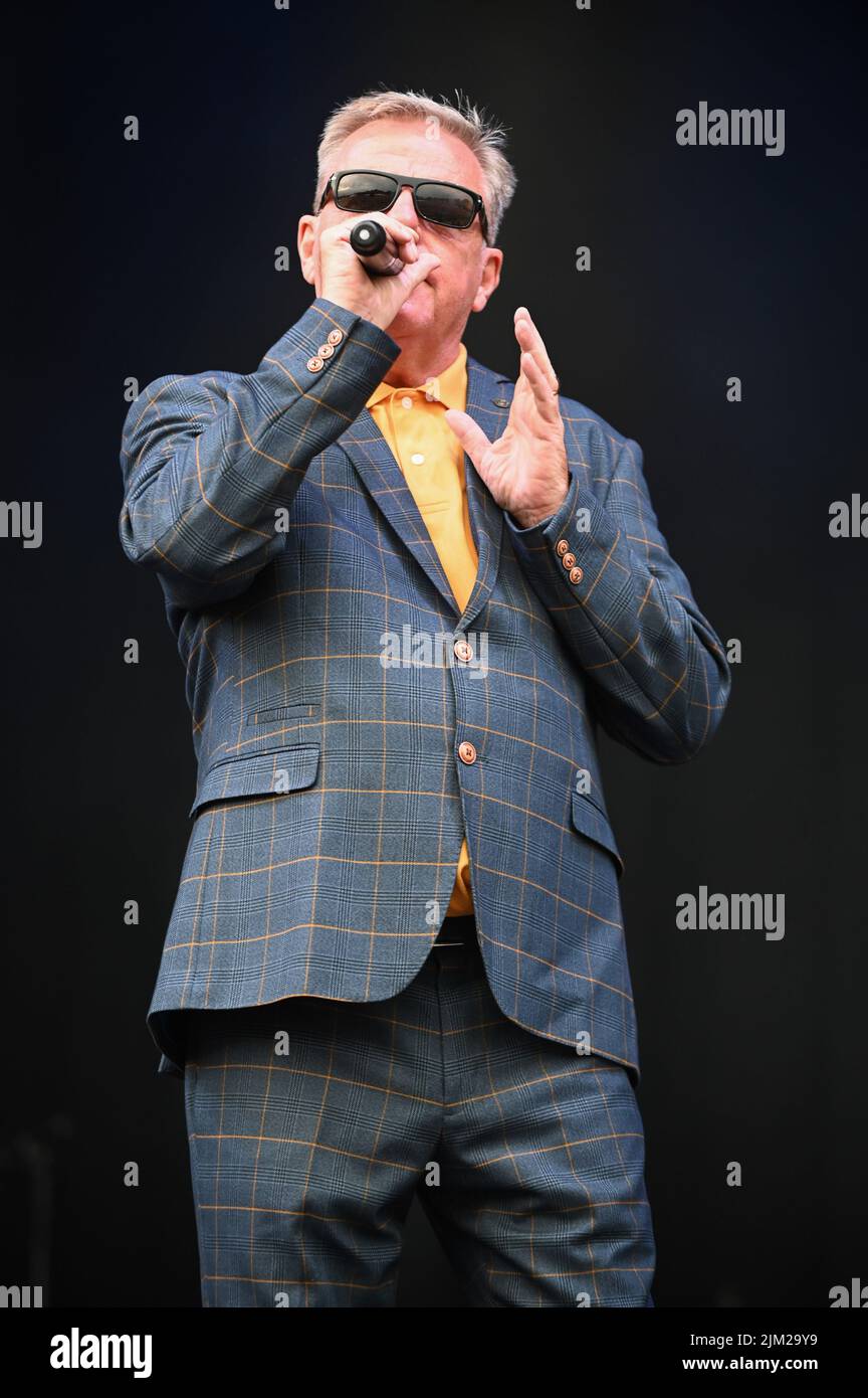 Lead Singer, Graham McPherson, known by his stage name Suggs, performs ...